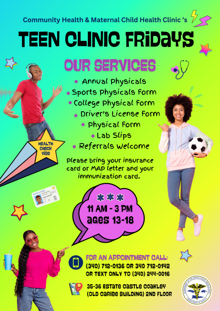 Teen Clinic Fridays - VI Department of Health